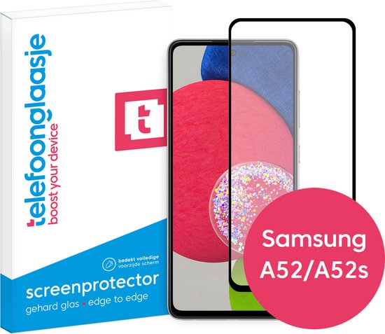 Telefoonglaasje Screenprotector - voor Samsung Galaxy A52/A52s - Volledig Dekkend -... | bol