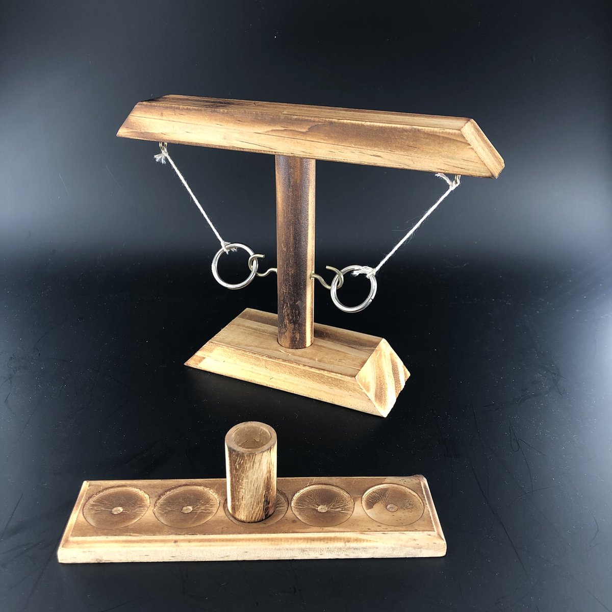 Ring Toss Game - Gezelschapsspel - Drankspel - Houten spel met touw en ...