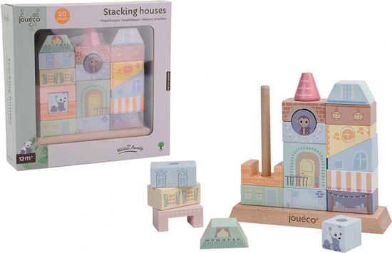 Joueco - The Wildies Family Stapelhuisjes | bol.