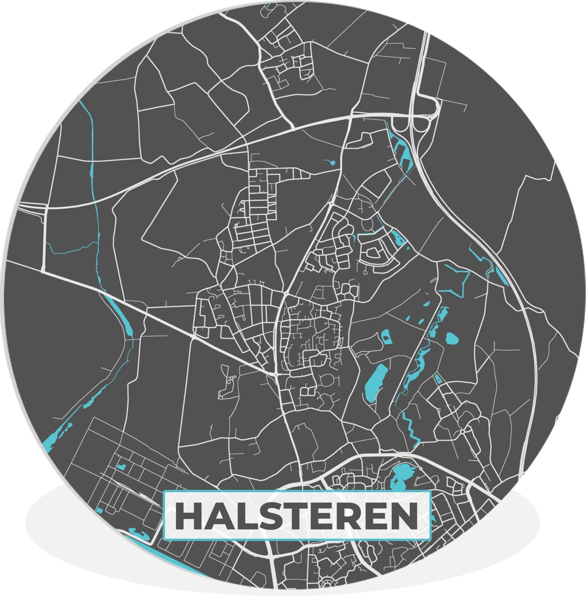 Wall Circle - Wall Circle Indoor - City Map - Halsteren - Map - Map ...