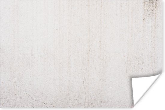 Poster Beton - Muur - Wit - 120x80 cm | bol.com