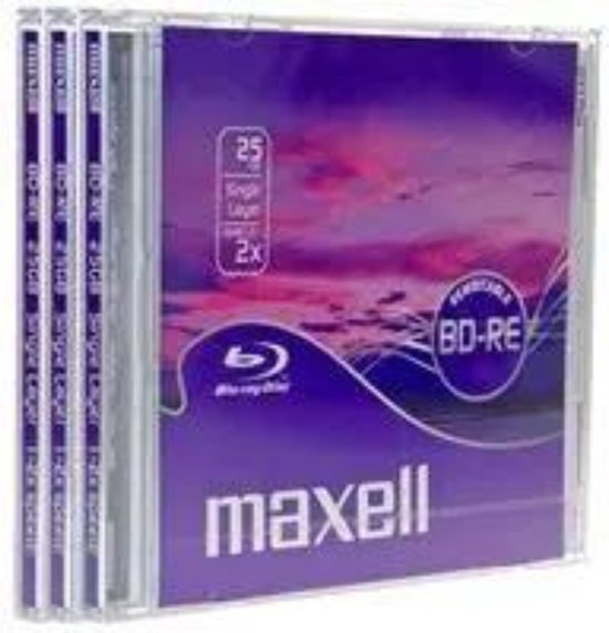 Maxell BD-RE BluRay Singel Layer 25GB - snelheid 1 - 2 x 3 pak | bol