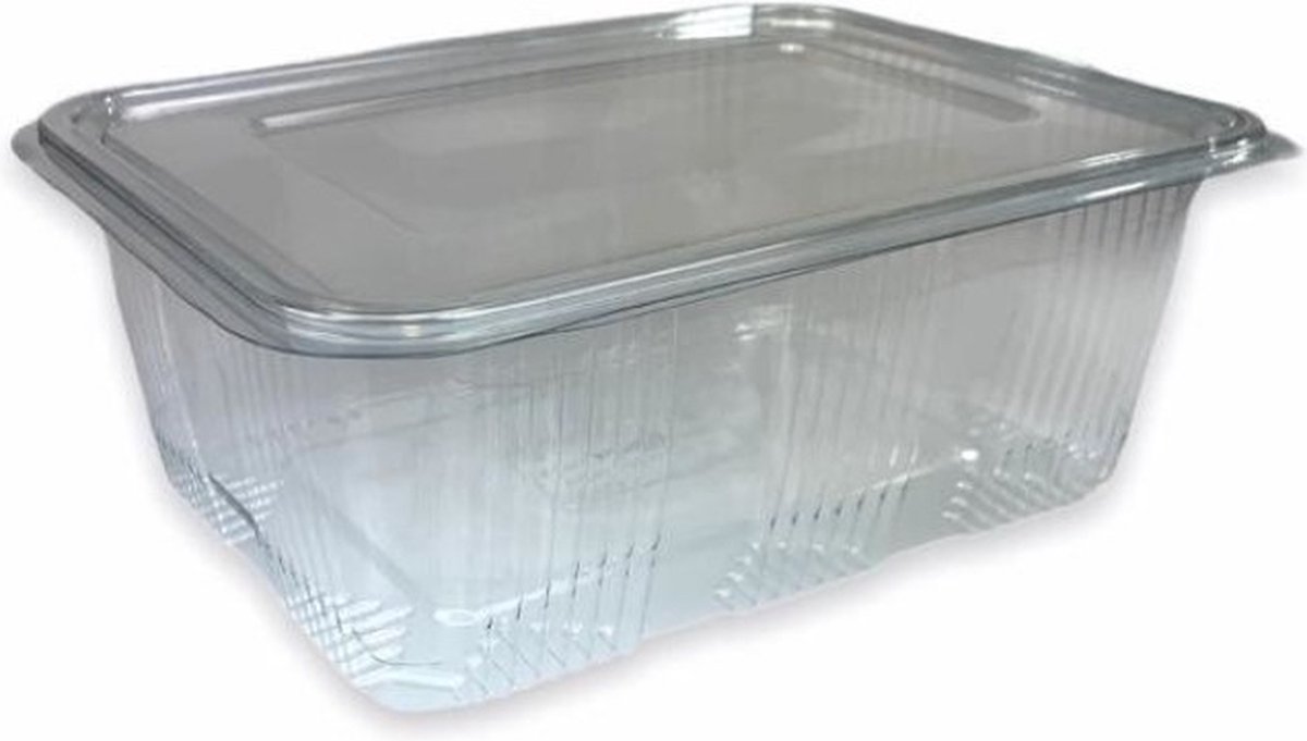 Transparante Bakjes Met Platte Deksel - 2000ml - 300 stuks -tapas ...