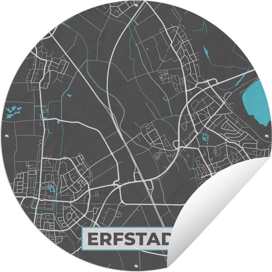Tuincirkel Duitsland – Blauw – Erfstadt – Stadskaart – Kaart ...