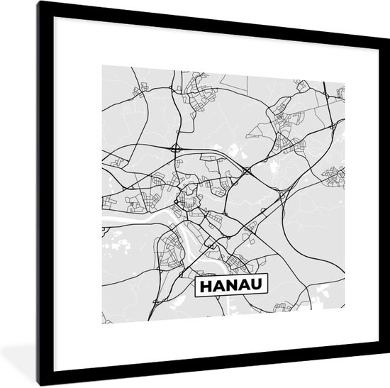 Fotolijst incl. Poster - Plattegrond - Hanau - Kaart - Stadskaart ...