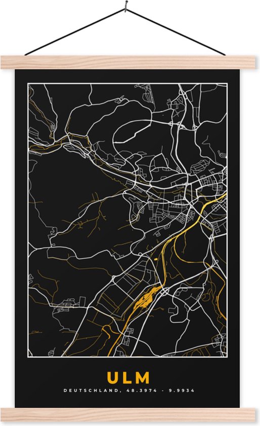 Posterhanger incl. Poster - Schoolplaat - Ulm - Stadskaart ...
