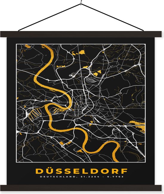 Posterhanger incl. Poster - Schoolplaat - Düsseldorf - Stadskaart ...