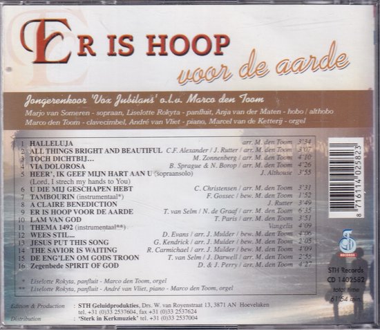 Er is hoop voor de aarde - Jongerenkoor Vox Jubilans o.l.v. Marco den ...