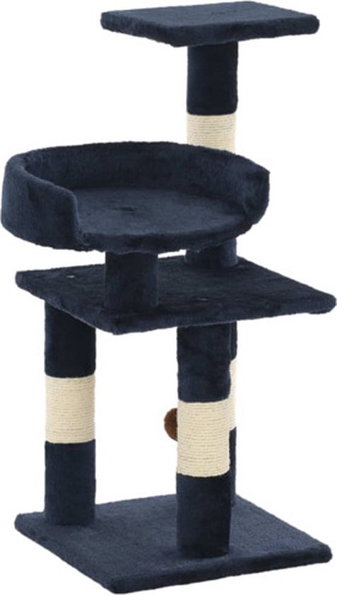 VDXL Kattenkrabpaal met sisal krabpalen 65 cm blauw | bol.com