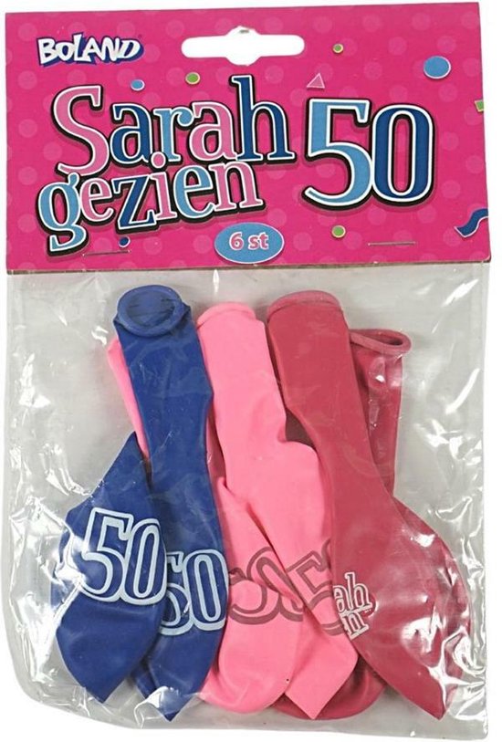 Ballonnen 50 Sarah gezien - 19 cm 6 stuks | bol.com