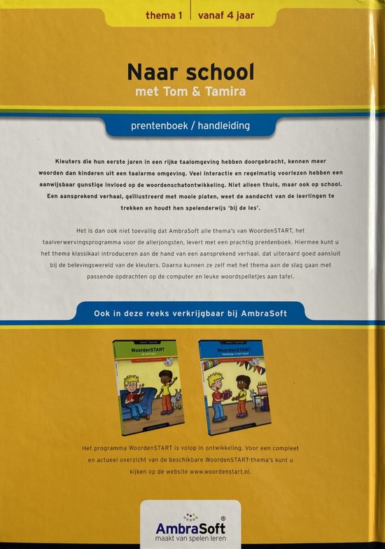 Thema 1 AmbraSoft Woordenstart Naar school, Henk Joosen | 9789001784973 ...