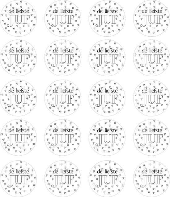 Juf Stickers | Juffendag | Einde Schooljaar 20 x Sluitstickers ...