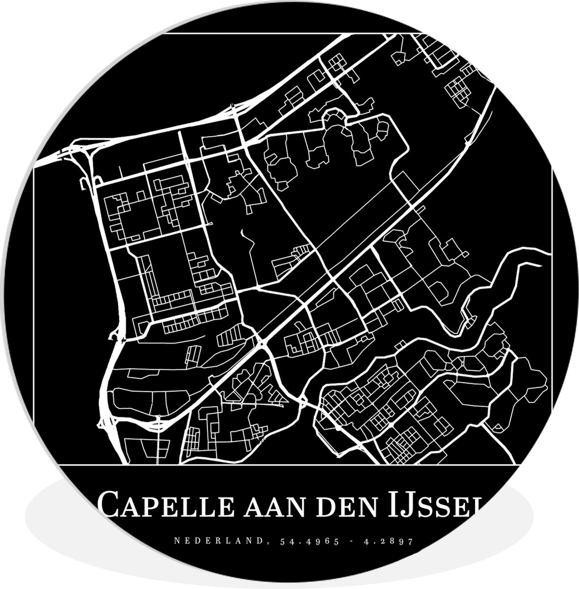 Wall Circle - Wall Circle Indoor - City Map - Map - Capelle aan den ...