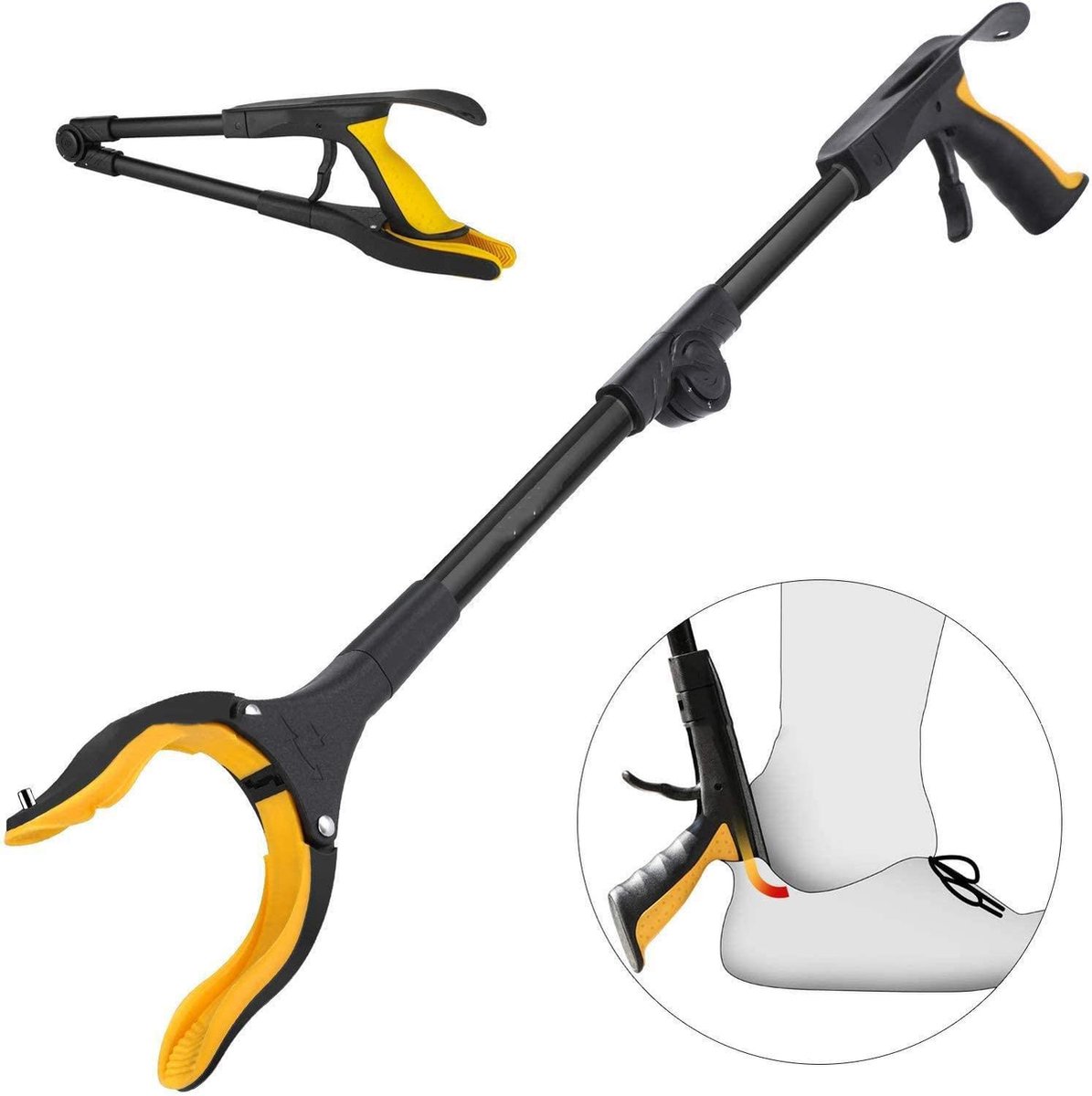 Grijparm met Magneet & schoenlepel - Draaibare Kop Afvalgrijper ...