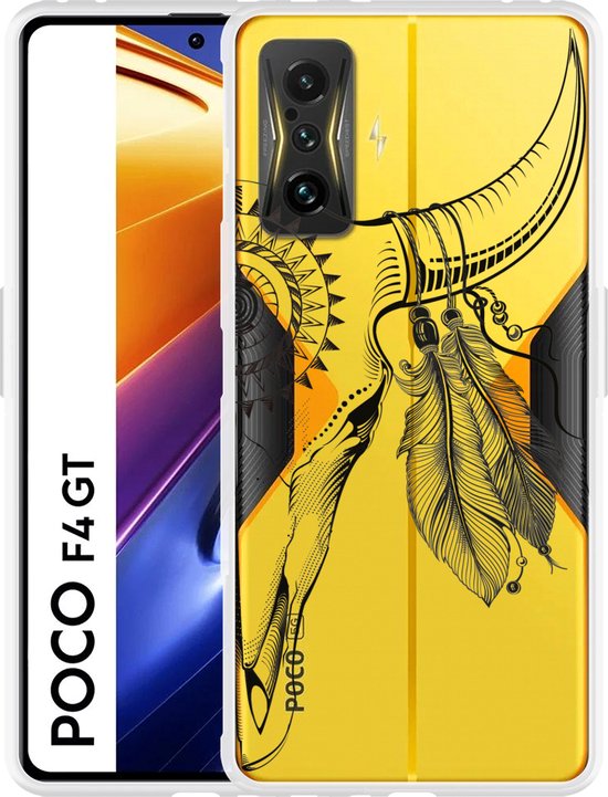 Xiaomi Poco F4 GT Hoesje Boho Buffalo Skull - Designed by Cazy | bol