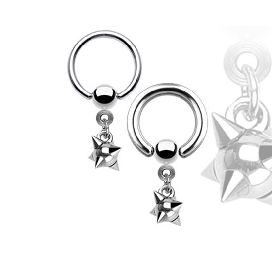 Piercing ringetje multi Spiked ball | bol.com