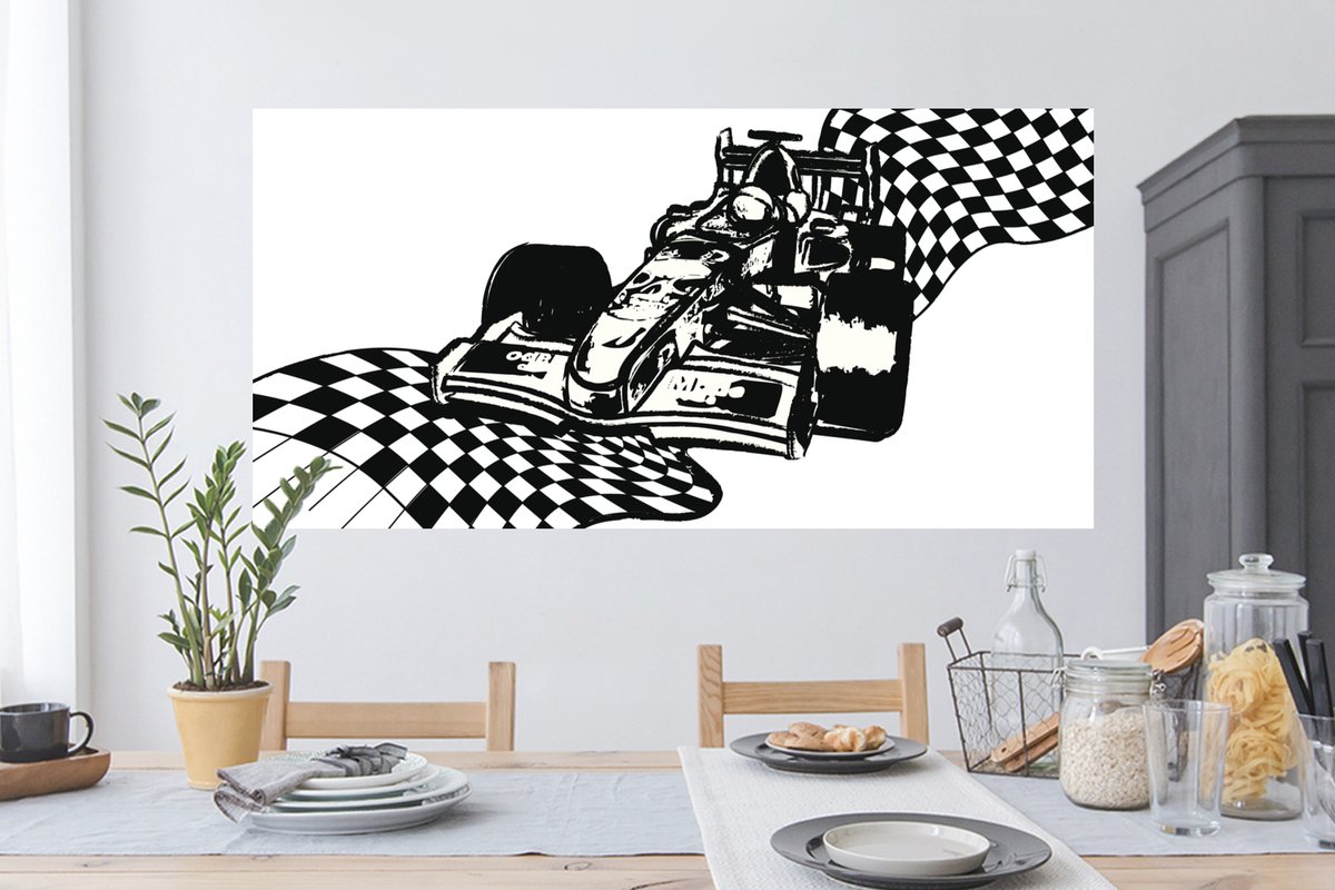 Muurstickers - Sticker Folie - Een racewagen uit de Formule 1 met een ...