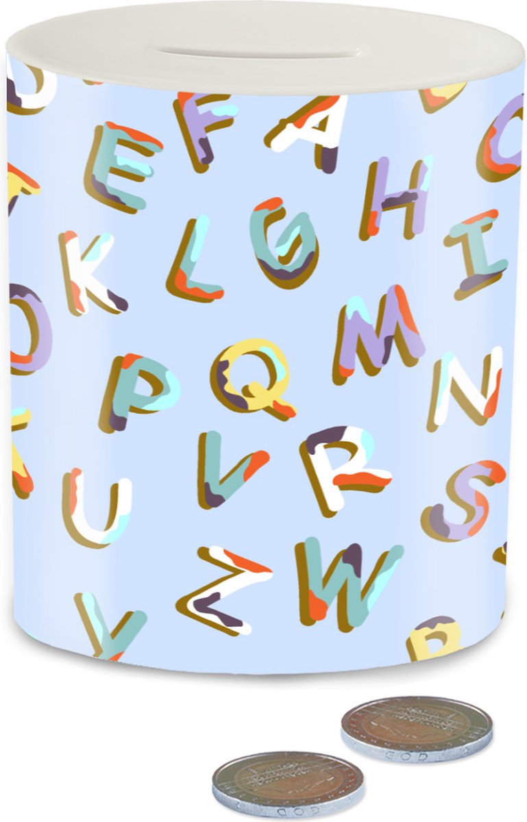 Spaarpot - Spaarblik - Patronen - Letters - Alfabet - Spaarpotten ...