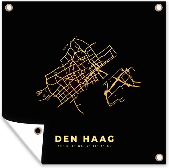 Tuinposters Den Haag - Plattegrond - Stadskaart - Nederland - Kaart ...