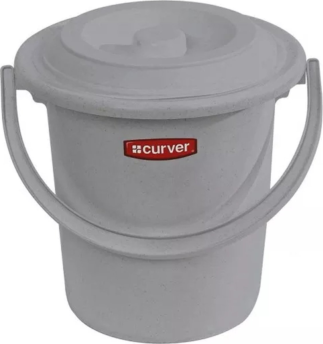 Curver Toiletemmer met deksel (2 stuks) - 10L - 31 cm - Lichtgrijs | bol