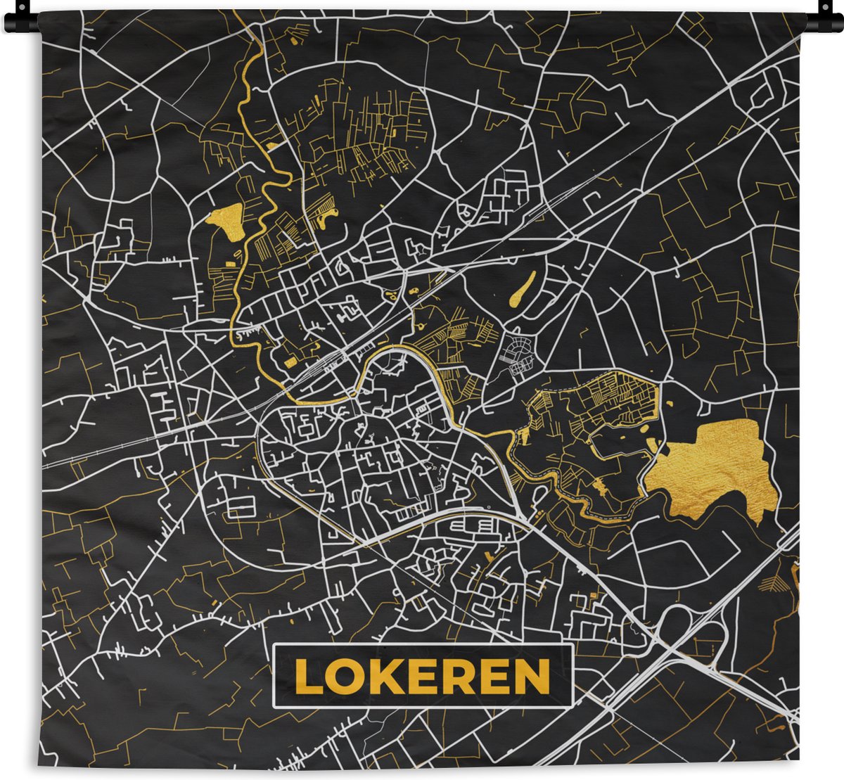 Wandkleed - Wanddoek - Goud - Lokeren - Kaart - Plattegrond ...