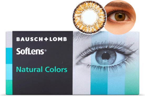 -2.50 - SofLens Natural Colors Dark Hazel - 2 pack - Maandlenzen ...