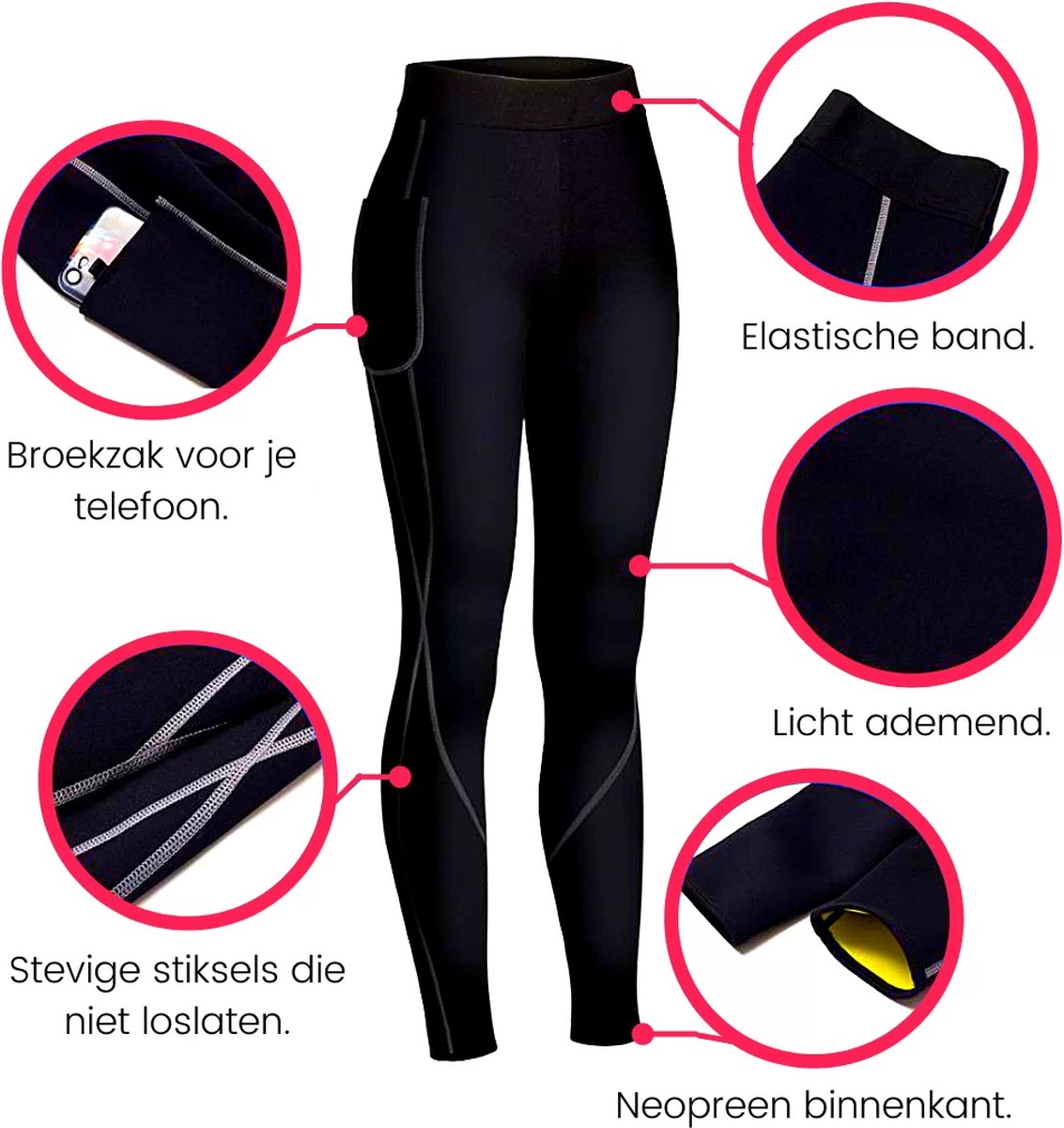 Sauna Broek – Lang | Compressie Legging | Met Zak | Thermisch ...