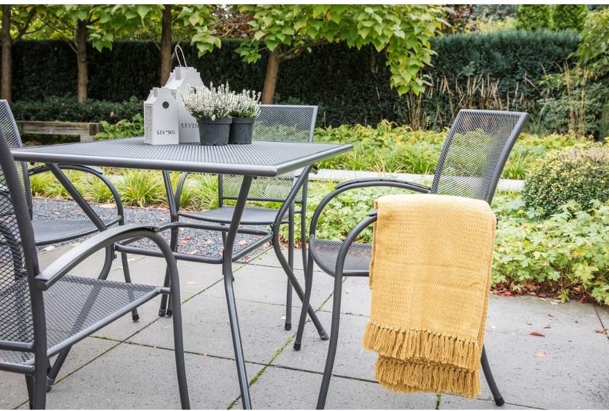 Outdoor Living tuintafel Nordic 90 x 90 cm - antraciet | bol
