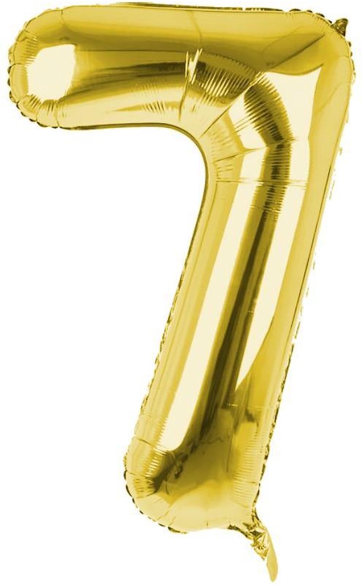 Cijfer Ballon '7' Goud (100CM) | bol