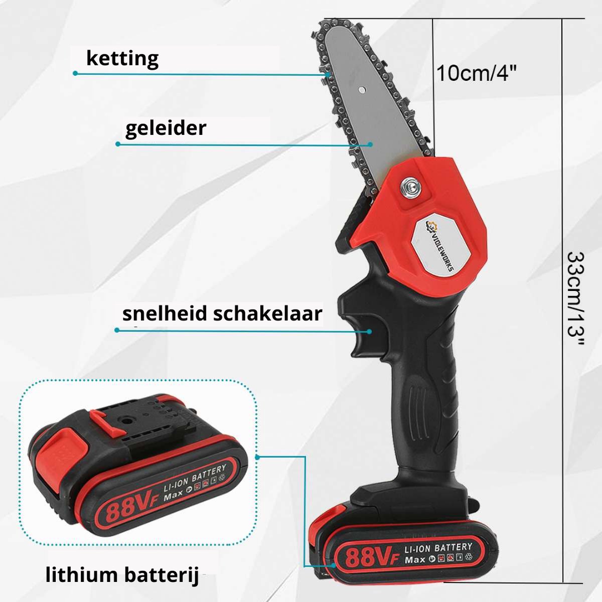 PiProducts Kettingzaag - Mini Kettingzaag - Elektrische Kettingzaag ...
