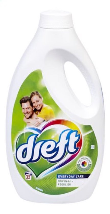 2x Dreft Regular Vloeibaar Wasmiddel - 32 wasbeurten - 1.76L | bol.com