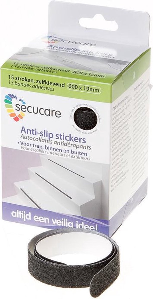 SecuCare Antislip Trap Sticker - 19 x 600 Mm - Zwart | bol