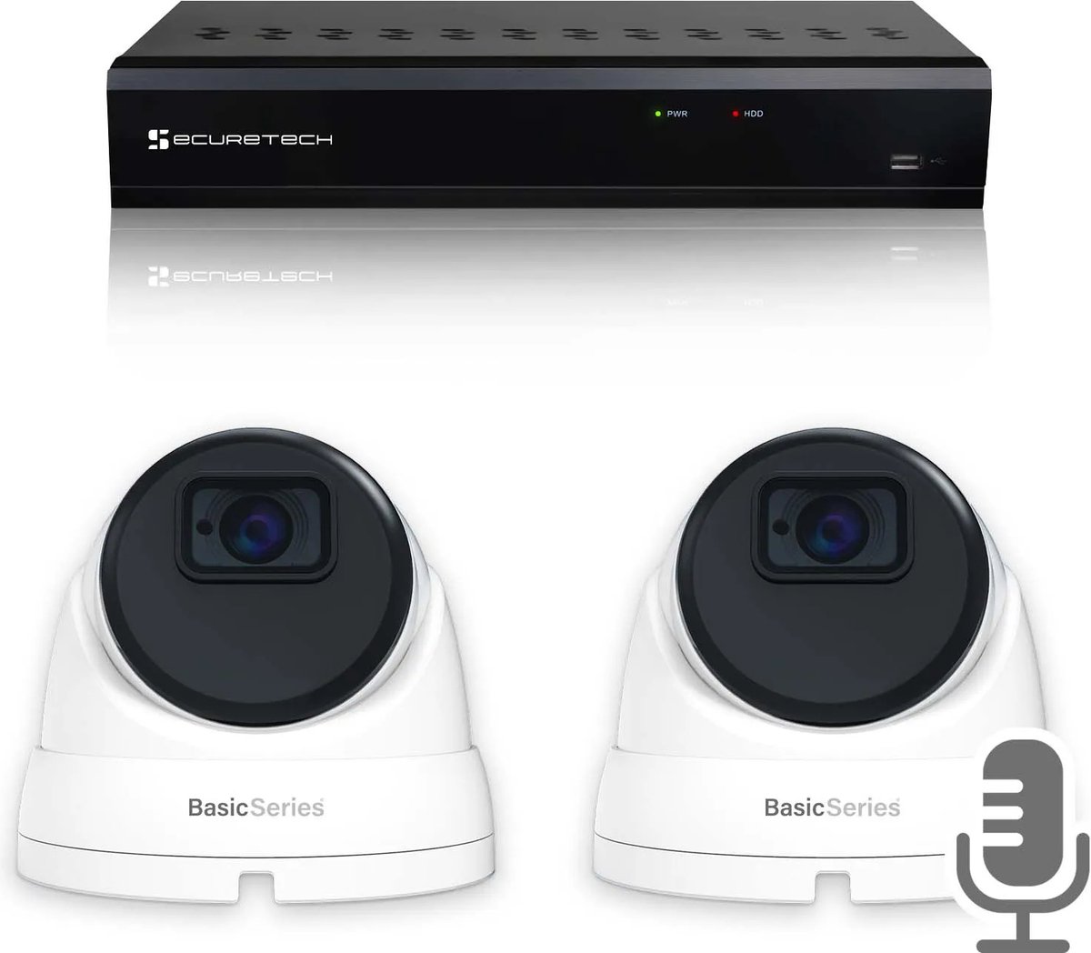 Securetech complete camerasysteem - met 2 beveiligingscamera voor ...