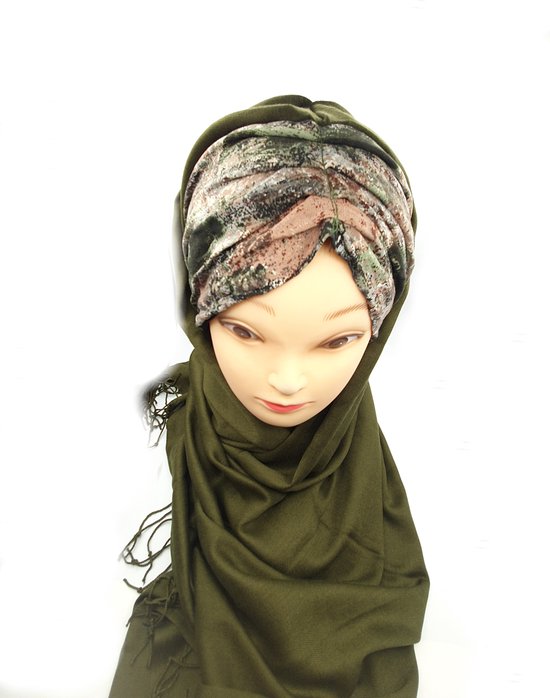 Elagante groene hoofddoek, Mooie hijab. | bol