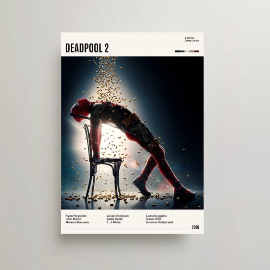 Deadpool 2 Poster - Minimalist Filmposter A3 - Deadpool 2 Movie Poster ...