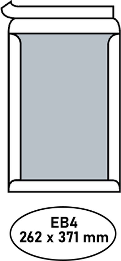 DULA - Bordrug Enveloppen - EB4 - 262 x 371 mm - 50 stuks- Zelfklevend met plakstrip -... | bol.com