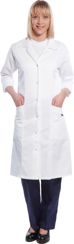 Labjas - wit- dames-laboratoriumjas- LW56/ XS | bol.com