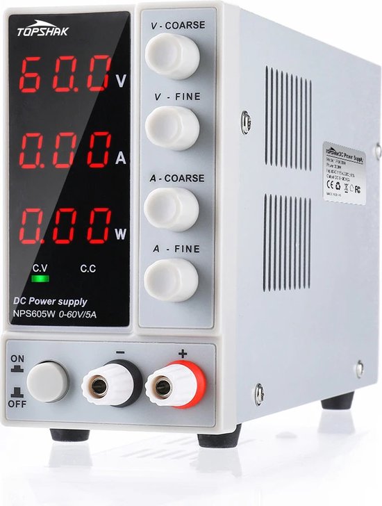 Labvoeding - 110 V/220V 0-60V 0-5A 300W - laboratorium voeding ...