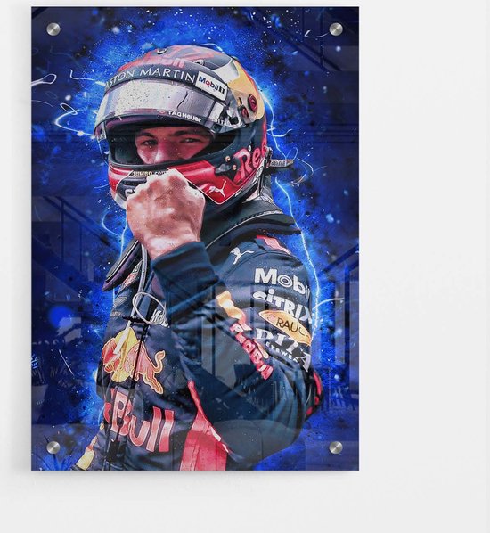 Max Verstappen Formule 1 Red Bull Racing schilderij - 40x60 cm - Formule 1-Plexiglas -... | bol