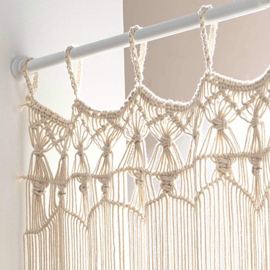 Macramé Gordijn 90 x 200 cm Jahir | bol