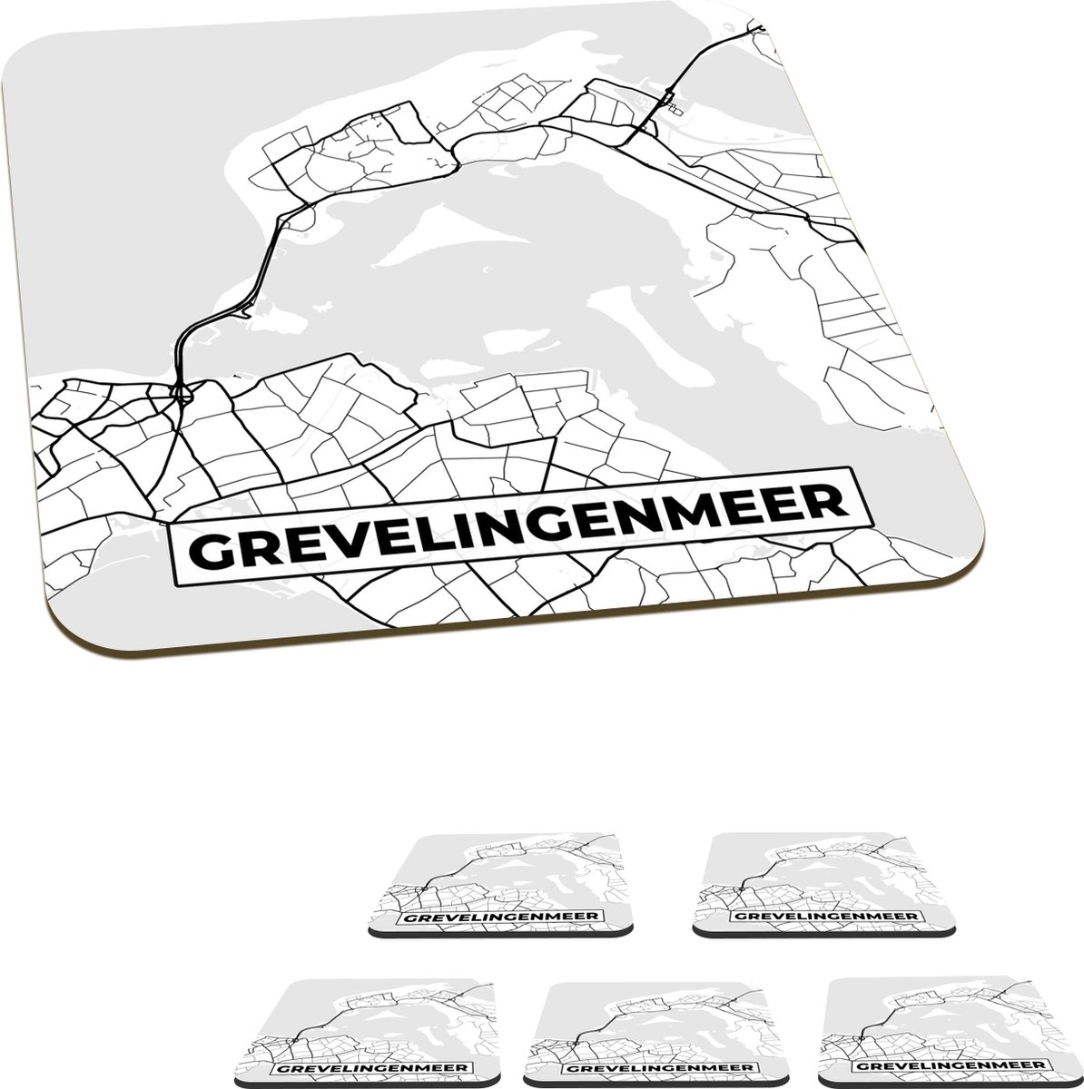 Onderzetters voor glazen - Kaart - Plattegrond - Stadskaart ...