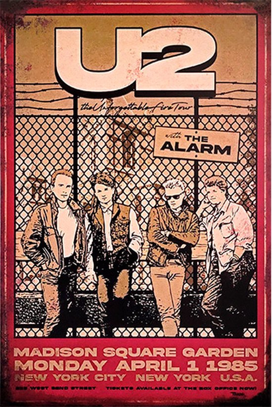 Signs-USA - Concert Sign - metaal - U2 - Madison - New York - Drawing ...