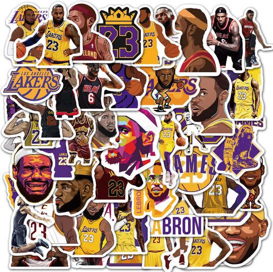 LeBron James Stickers - NBA Basketball - Lakers - set 50 stuks - Laptop ...