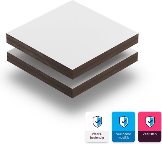 HPL plaat 3 mm dik - 130 x 70 cm - Wit | bol