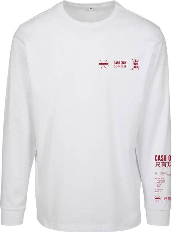 Mister Tee - Cash Only Longsleeve shirt - XL - Wit | bol