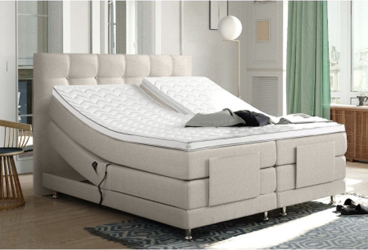 Electrische boxspring Dubai - Elektrisch verstelbaar boxspring - stof ...