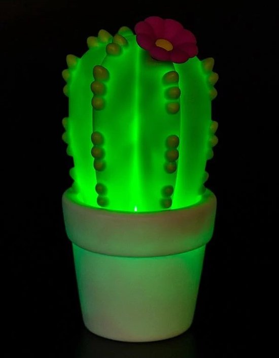Led Cactus - Dhink324-02 - met timer - Flower cactus Night Light | bol.com
