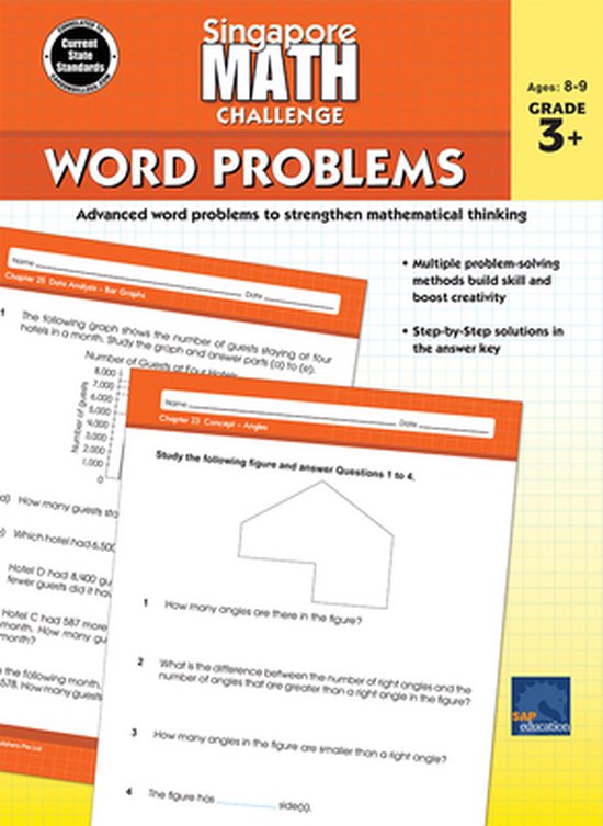 Singapore Math Challenge Word Problems, Grades 3 - 5 | 9781483854113 ...