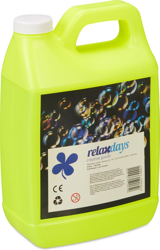 Relaxdays bellenblaas navulling - 2 liter - bellenblaassop ...