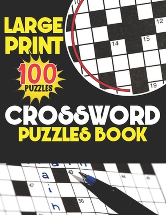 Large Print Crossword Puzzles Book 100 Puzzles: Fun Crossword Puzzle ...